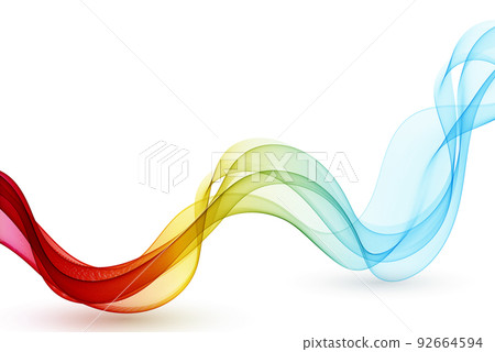 Transparent colorful wavy color spectrum wave... - Stock Illustration ...