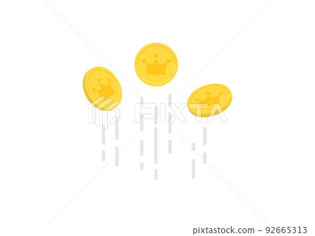 Illustration of multiple coins and money going... - Stock Illustration ...