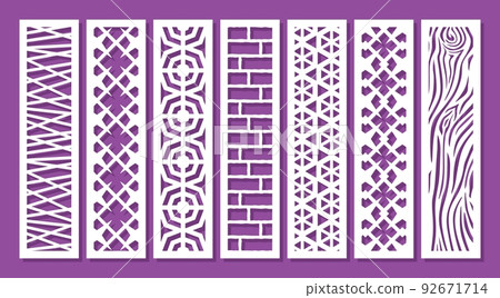 Set of vertical rectangular panels, lattice,... - Stock Illustration ...
