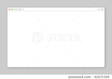Blank web browser window with toolbar and... - Stock Illustration ...