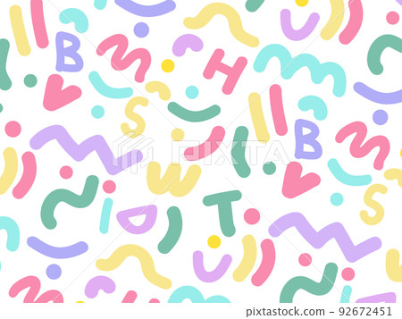 Cute pop background with alphabet motif _ pattern - Stock Illustration ...