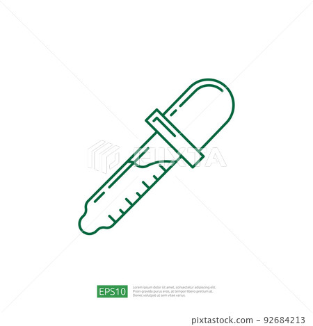 Lab Measuring Pipette Line Icon - Stock Illustration [92684213] - PIXTA