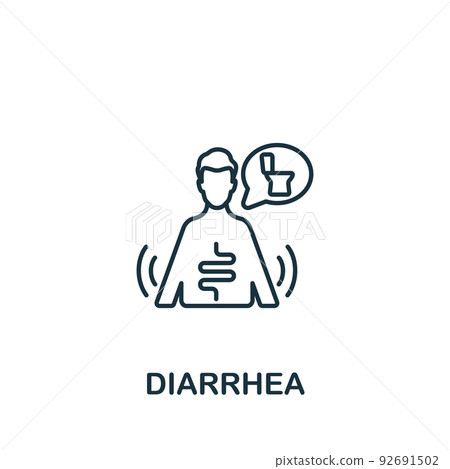 Diarrhea icon. Monochrome simple Allergy icon... - Stock Illustration ...