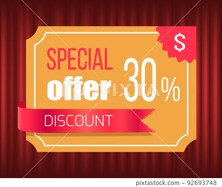 Special Offer Discount 30 Percent Off Price Low - Stock Illustration ...
