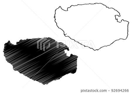 Buru island (Republic of Indonesia, Maluku... - Stock Illustration ...