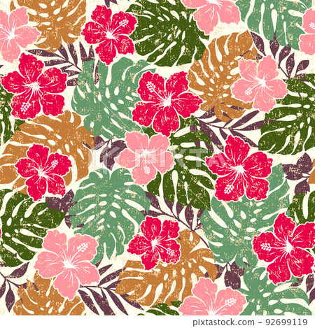 Aloha pattern of hibiscus, - Stock Illustration [92699119] - PIXTA