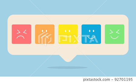 Set of emoji emoticons in speech bubble with... - Stock Illustration ...