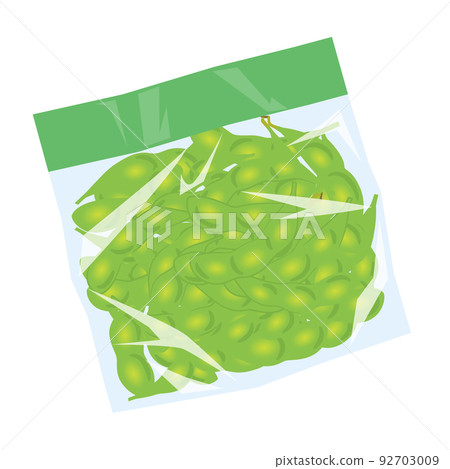 Vegetable illustration Edamame in a bag - Stock Illustration [92703009 ...