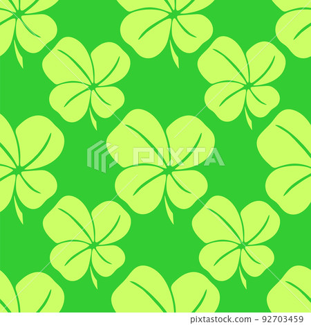 seamless symmetrical pattern of four-leaf... - Stock Illustration ...