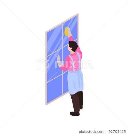 Isometric Cleaning Service - Stock Illustration [92705425] - PIXTA