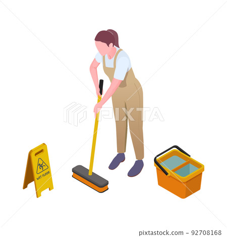 Wet Damp Sweeping Composition - Stock Illustration [92708168] - PIXTA