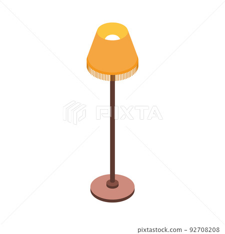 Isometric Floor Lamp Composition - Stock Illustration [92708208] - PIXTA