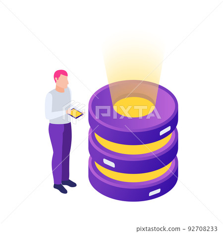 Server Capsule User Composition - Stock Illustration [92708233] - PIXTA