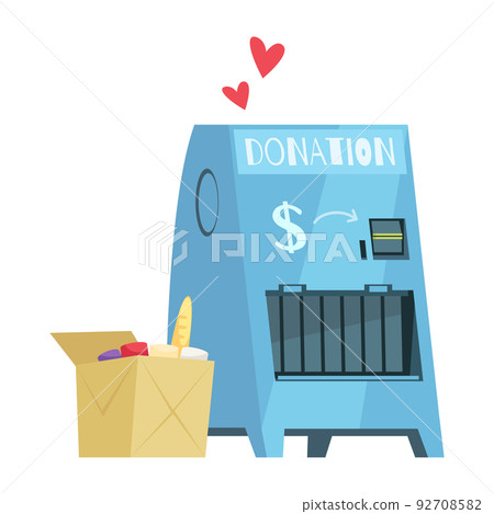 Donate Goods Machine Composition - Stock Illustration [92708582] - PIXTA
