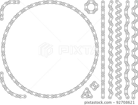 Roller chain illustration material - Stock Illustration [92708621] - PIXTA