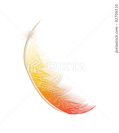 Falling Feather Gradient Composition - Stock Illustration [92709310 ...