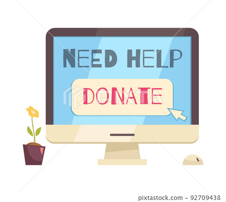 Need Help Computer Composition - Stock Illustration [92709438] - PIXTA