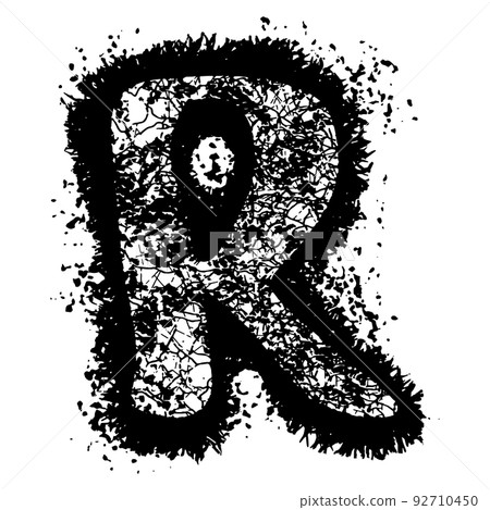 Distressed grunge font.Black vector letter... - Stock Illustration ...