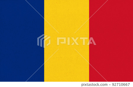Flag of Romania. Romanian flag on fabric... - Stock Illustration ...