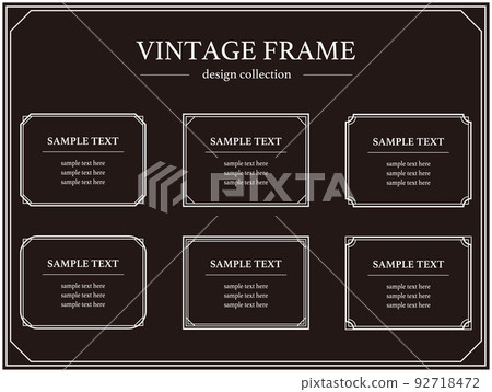 simple vintage frame set - Stock Illustration [92718472] - PIXTA