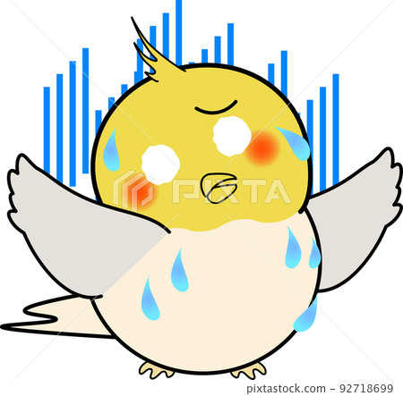 cute cockatiel shocked - Stock Illustration [92718699] - PIXTA