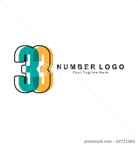 number 3 three logo design, premium icon... - Stock Illustration ...