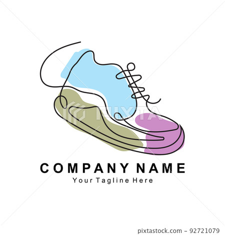 Sneakers Shoe Logo Design, vector illustration... - Stock Illustration ...
