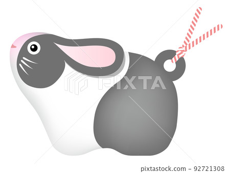 Rabbit rabbit panda rabbit earthen bell white... - Stock Illustration ...