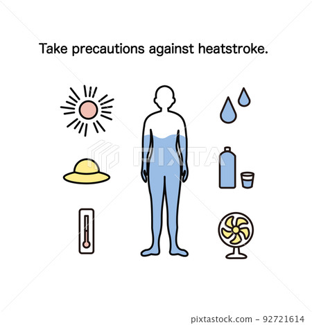 Heat stroke prevention icon - Stock Illustration [92721614] - PIXTA