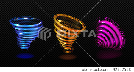 Light swirls effect, magic tornado or hurricane - Stock Illustration ...