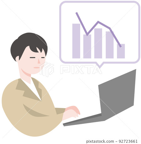 business illustration of a person falling data - Stock Illustration ...
