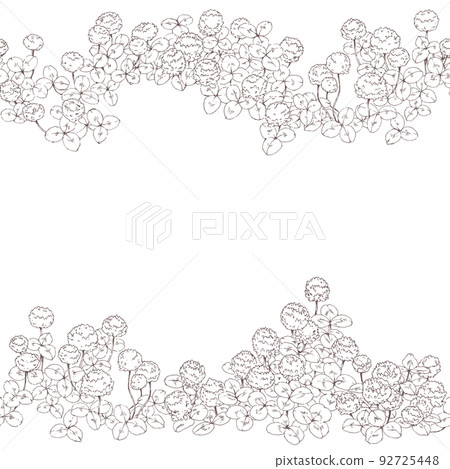 Clover pattern line drawing - Stock Illustration [92725448] - PIXTA