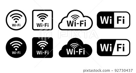 wi-fi radio wave wireless communication mark... - Stock Illustration ...