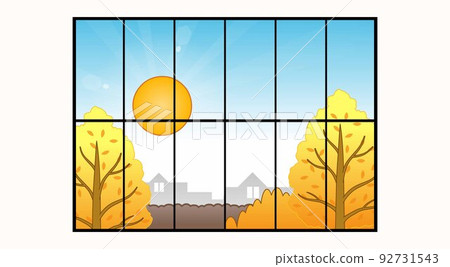 view outside the window - Stock Illustration [92731543] - PIXTA