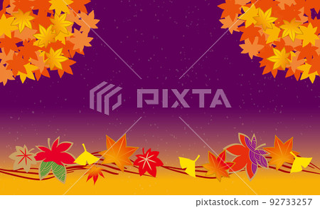 Autumn leaves Japanese style background... - Stock Illustration ...