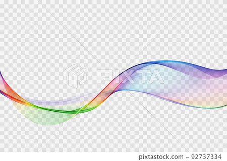 Abstract vector wavy color spectrum wave design... - Stock Illustration ...