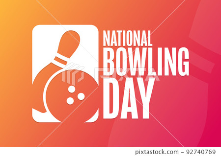 National Bowling Day. Holiday concept. Template... - Stock Illustration ...