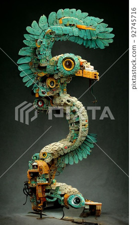 Futuristic cyberpunk robot snake. High-tech... - Stock Illustration ...