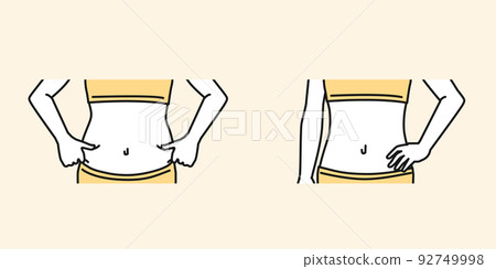 Women's waist body parts constriction slim... - Stock Illustration ...