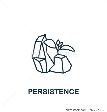 Persistence icon. Monochrome simple Business... - Stock Illustration ...