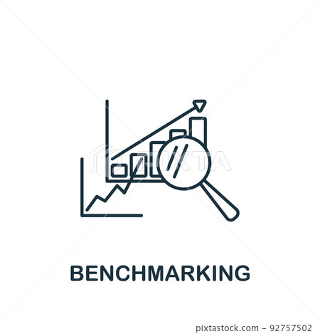 Benchmarking icon. Monochrome simple Business... - Stock Illustration ...
