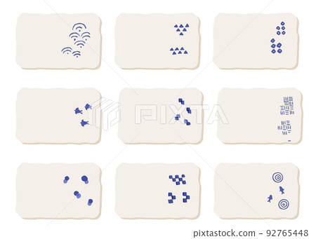 Japanese pattern message card set - Stock Illustration [92765448] - PIXTA