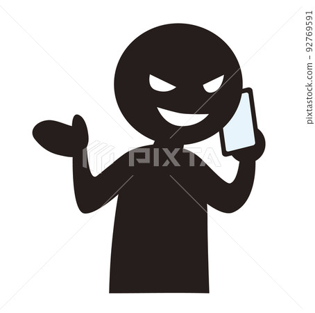 bad guy talking on smartphone - Stock Illustration [92769591] - PIXTA
