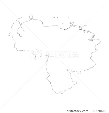 Venezuela vector country map outline - Stock Illustration [92770686 ...