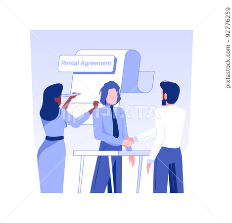 Signing rental agreement isolated concept... - Stock Illustration ...
