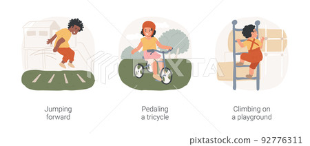 Physical development milestones isolated... - Stock Illustration ...