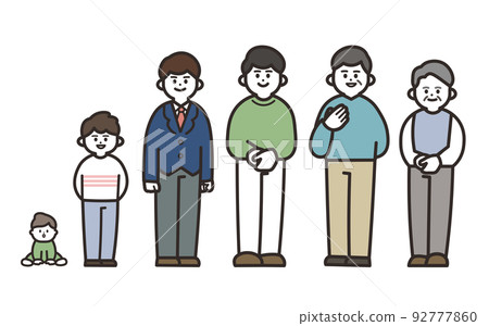 Set for each generation of men - Stock Illustration [92777860] - PIXTA