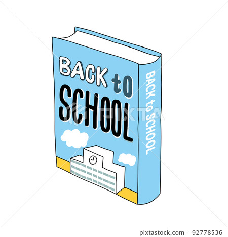 New semester BACK TO SCHOOL book cover... - Stock Illustration ...