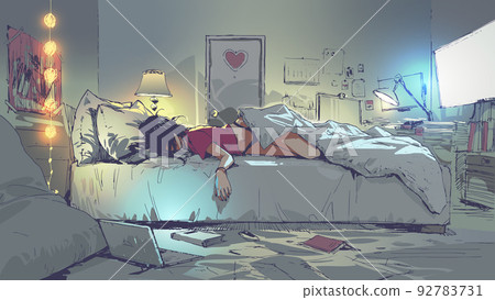 After working hard for all week - Stock Illustration [92783731] - PIXTA