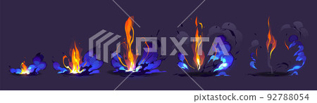 Magic smoke explode process animation sprite sheet - Stock Illustration ...